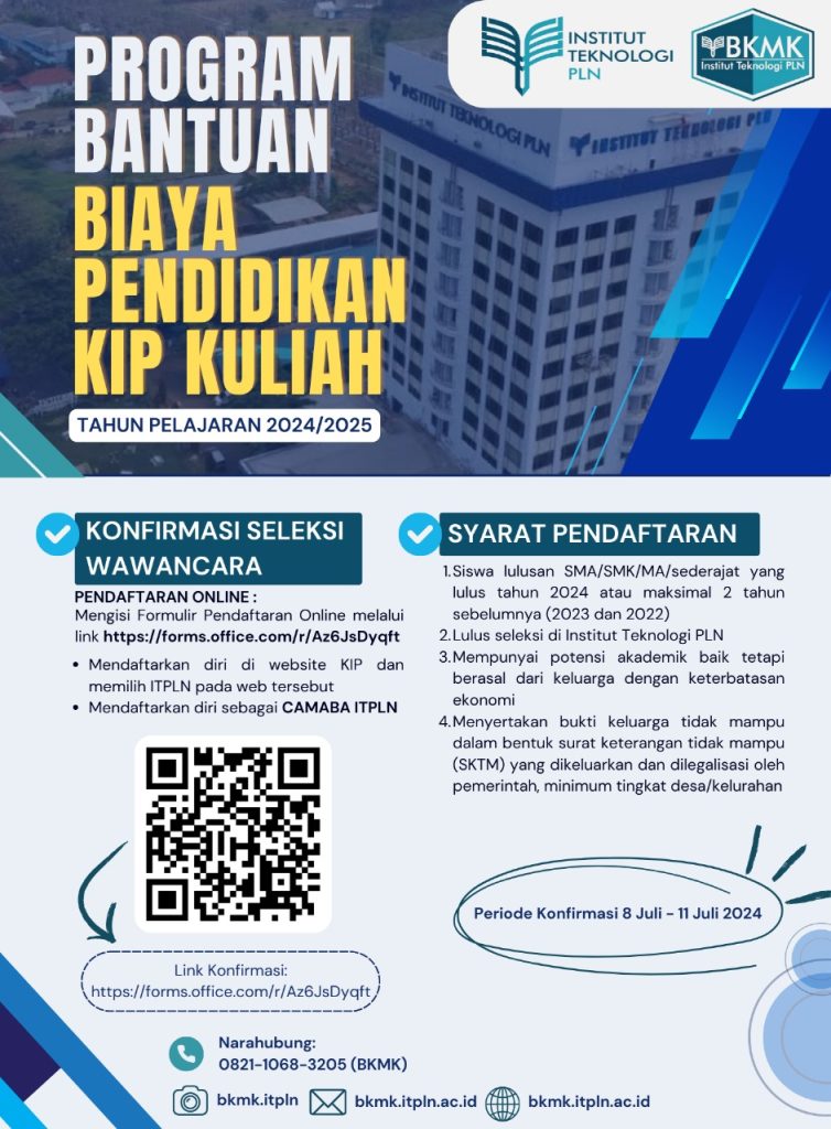 Beasiswa KIP-K 2024 - Info PMB - Institut Teknologi PLN