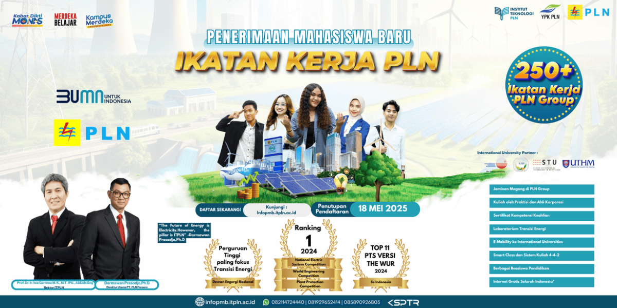 Pendaftaran ITPLN Jakarta - Info PMB - Institut Teknologi PLN